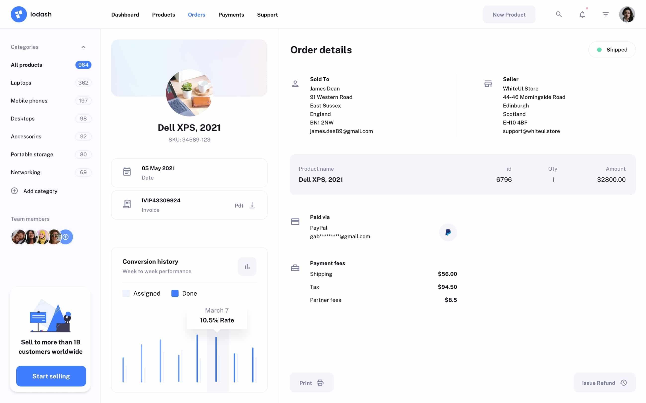 IODash Multipurpose Dashboard UI Kit - Preview All Screens